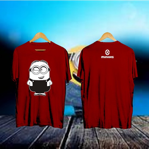 เสื้อเชิ้ตลําลอง Maroon Minion เรียบง่ายไดนามิกสําหรับผู้ชาย - okta ...