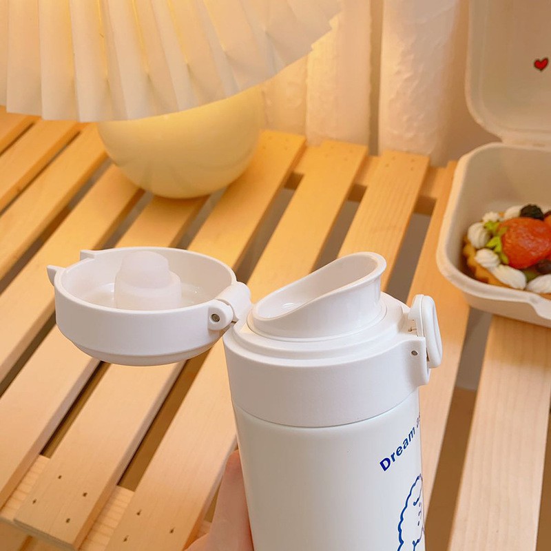 Ins ขวดน้ําเก็บรักษาความจุขนาดใหญ่ วัสดุสแตนเลส 304 กระติกน้ำ กระบอกน้ำ กระติกน้ำร้อน-เย็น ...