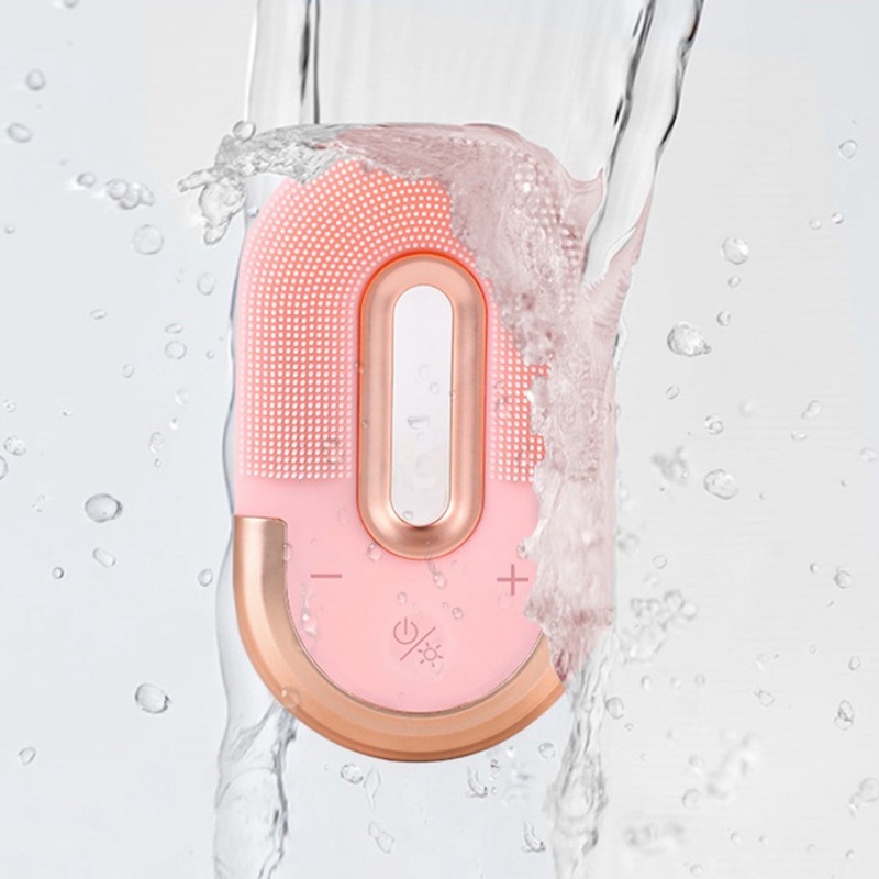 Electric Silica Gel Facial Cleanser Sonic Vibration Cleansing ...