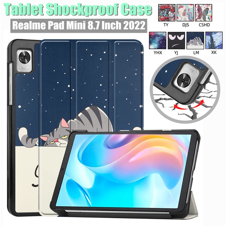 OPPO Realme Pad Mini 8.7 inch 2022 Tablet Case Custer Fold Stand ...