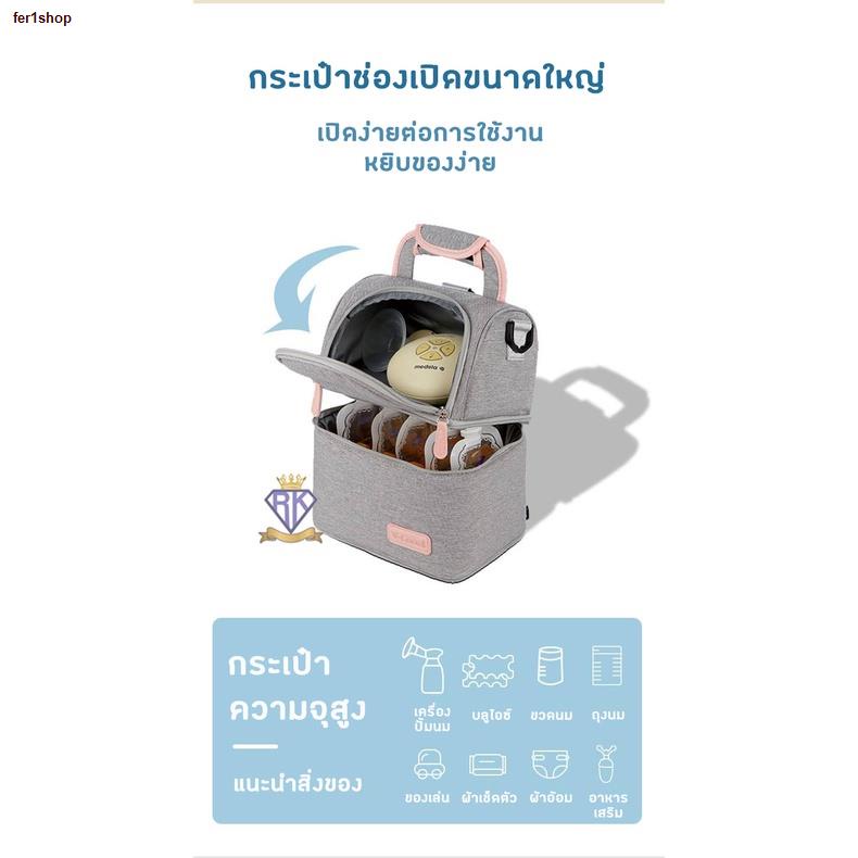 จัดส่งทันทีﺴM006 กระเป๋าสัมภาระคุณแม่ V-coool กระเป๋าเก็บความเย็น กระเป๋าเก็บนมแม่ ใส่ขวดนม เก็ ...