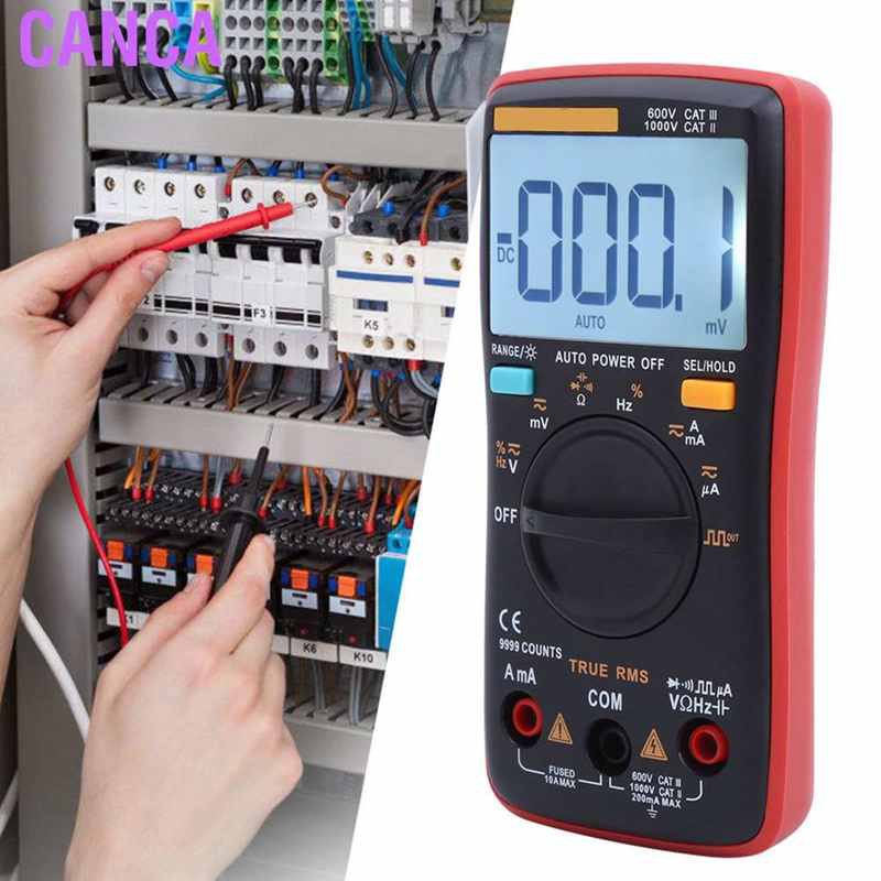 Canca Zt109 มัลติมิเตอร์ดิจิตอล 9999 Count True Rms Ac Dc สําหรับทดสอบ ...