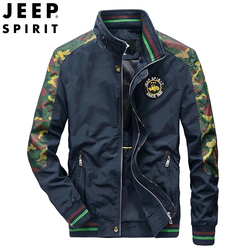 Jeep SPIRIT Jeep SPIRIT เสื้อแจ็คเก็ตคอปกแฟชั่นฤดูใบไม้ผลิฤดูใบไม้ร่วง ...