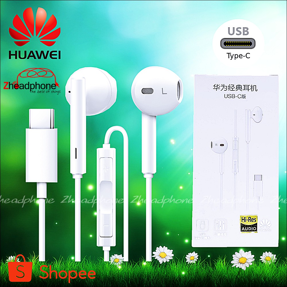 หูฟัง USB Type-CCM33 Huawei Haft in-ear Headset P20 P30 P40 P50 Mate10 ...