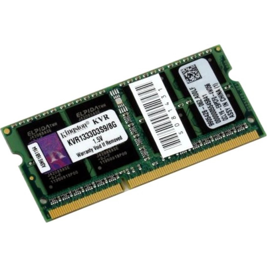Kingston KVR1333D3S9/8G 8GB DDR3 1333MHz Laptop Memory 1.5v CL9 SODIMM ...