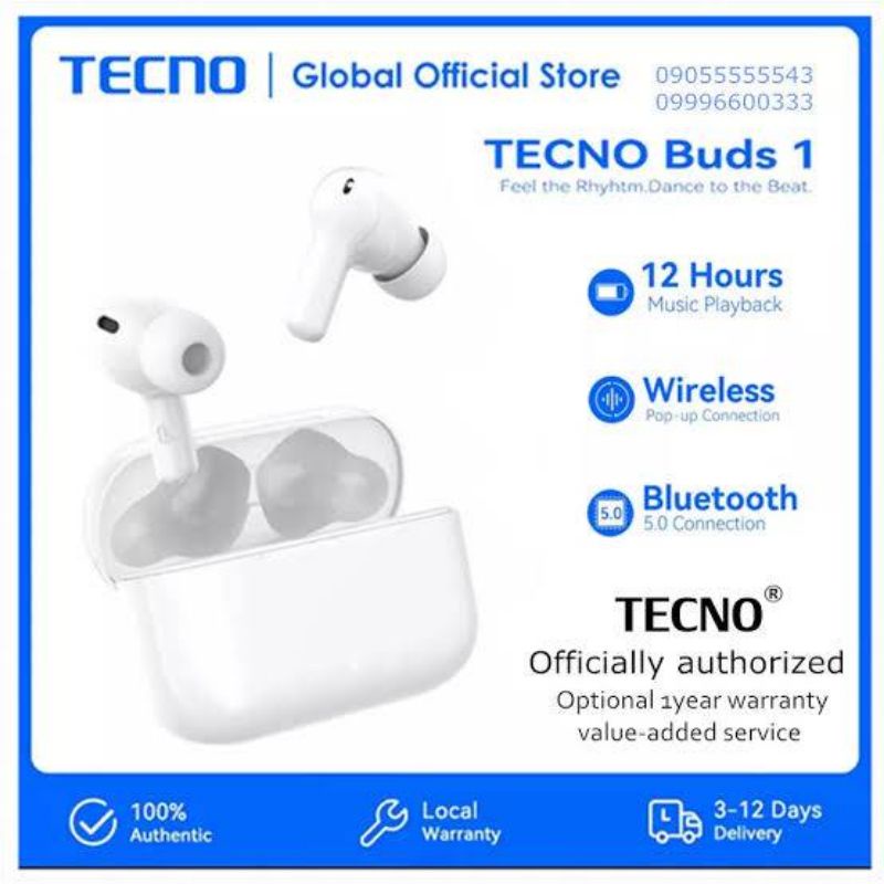 Tecno Buds1 หูฟังไร้สาย - oonaofmobile - ThaiPick