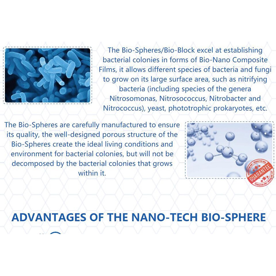 Bio media ที่อยู่อาศัยของแบคทีเรียในระบบตู้ปลา บ่อปลา 30 ก้อน ลด ...