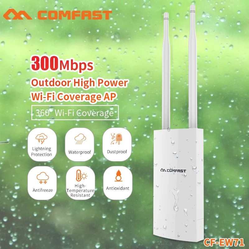 COMFAST wifi EW-71 2.4G 300Mbpsพลังงานสูงกลางแจ้งไร้สาย AP เราเตอร์ ...