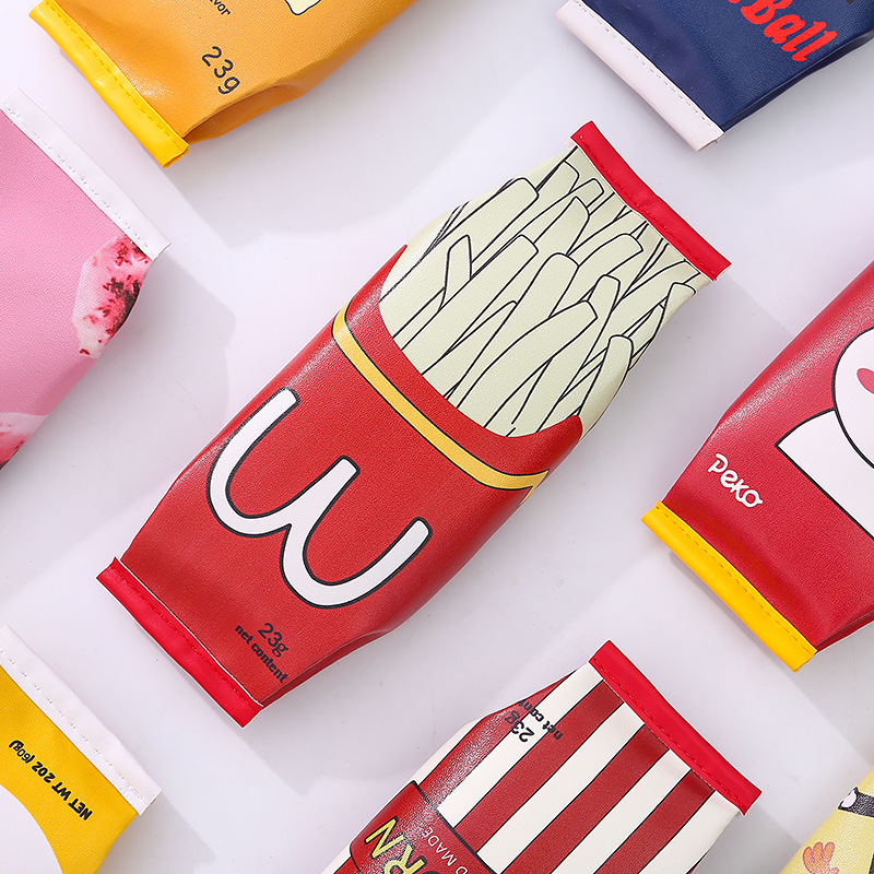 0703 Korean Creative Snack Pencil Case Korean Simple Female Junior High ...