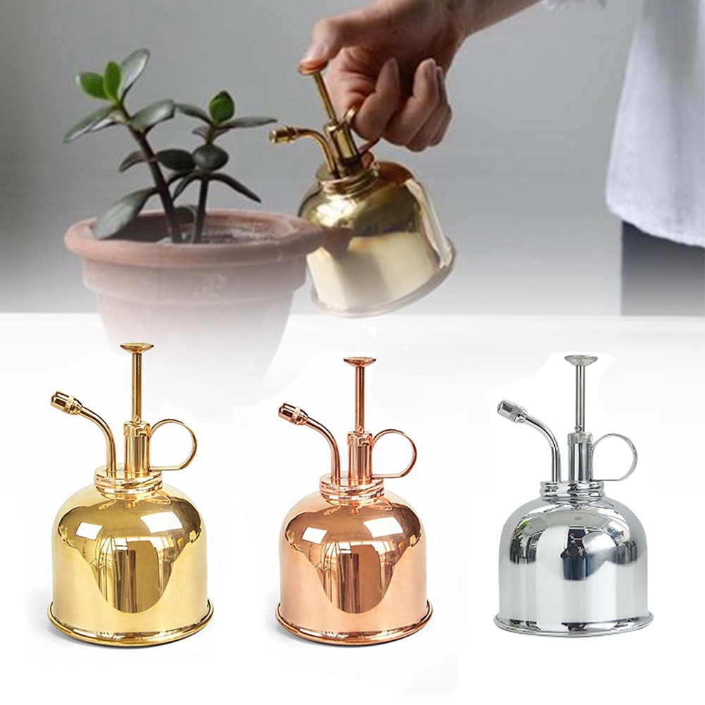 Please COD 300ml Mini Copper Plant Flower Watering Can Pot Spray Bottle ...