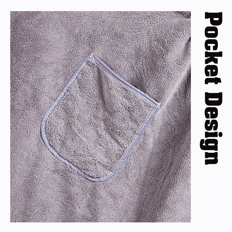 ஐWearable Men Bath Towel Thicken Soft Microfiber Bathrobe With Magic ...
