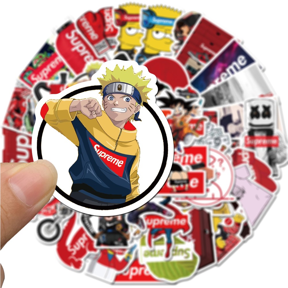 พร้อมส่ง????Sup Supreme sticker สติกเกอร์กันน้ำรูปแบบที่แตกต่างกัน, 50 ...