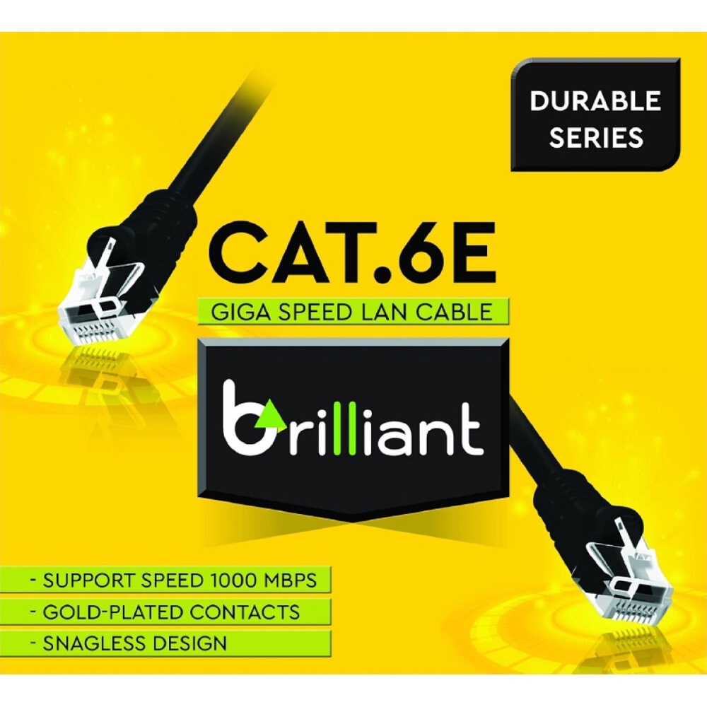 Brilliant LAN Cat6E Ethernet Cable สายแลนสำเร็จรูปพร้อมใช้งาน ยาว 3m ...
