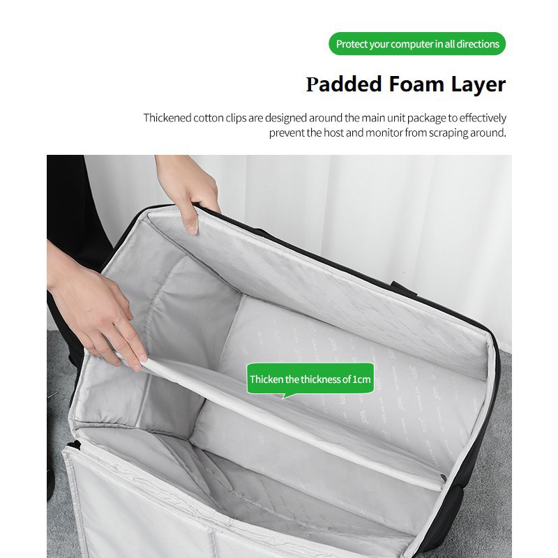 BUBM DZS-N กระเป๋าใส่คอมพิวเตอร์ตั้งโต๊ะเเละจอมอนิเตอร์ขนาด 24 นิ้ว ...