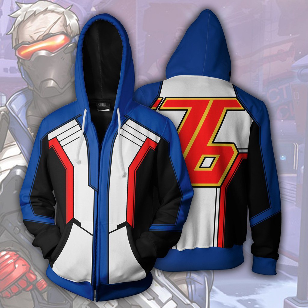 Overwatch Hoodie DVA Jacket Unisex Casual Zipper Olivia Sweatershirts ...