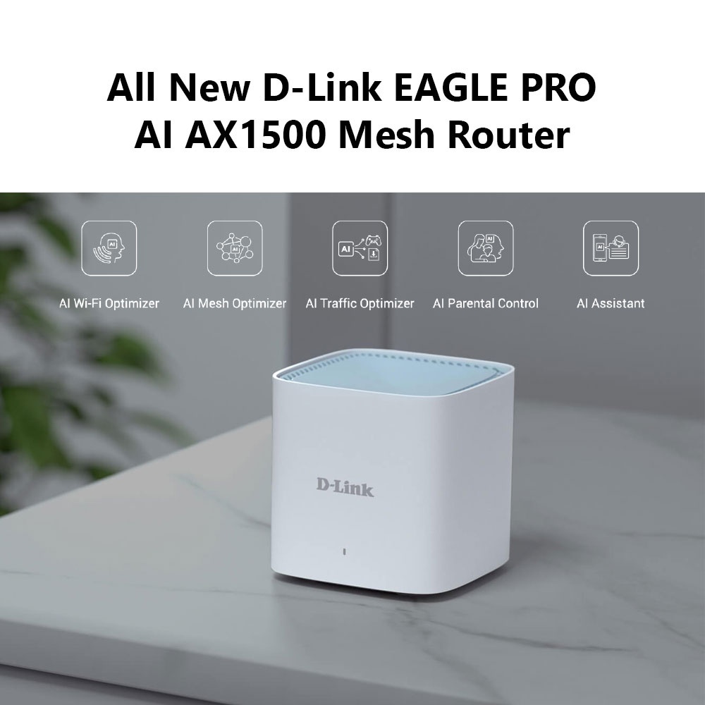D-Link Eagle Pro AI M15 AX1500 Mesh Router เร้าเตอร์ Wi-Fi 6 รุ่นใหม่ ...