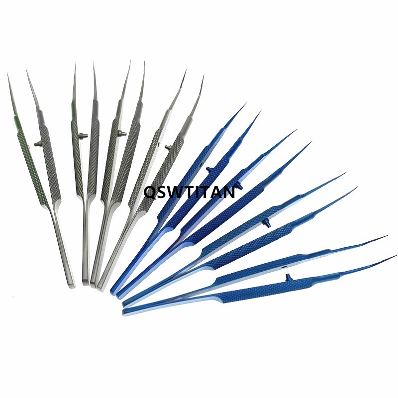 1pcs Stainless Steel Titanium Tweezers 18cm Platform forceps Round ...
