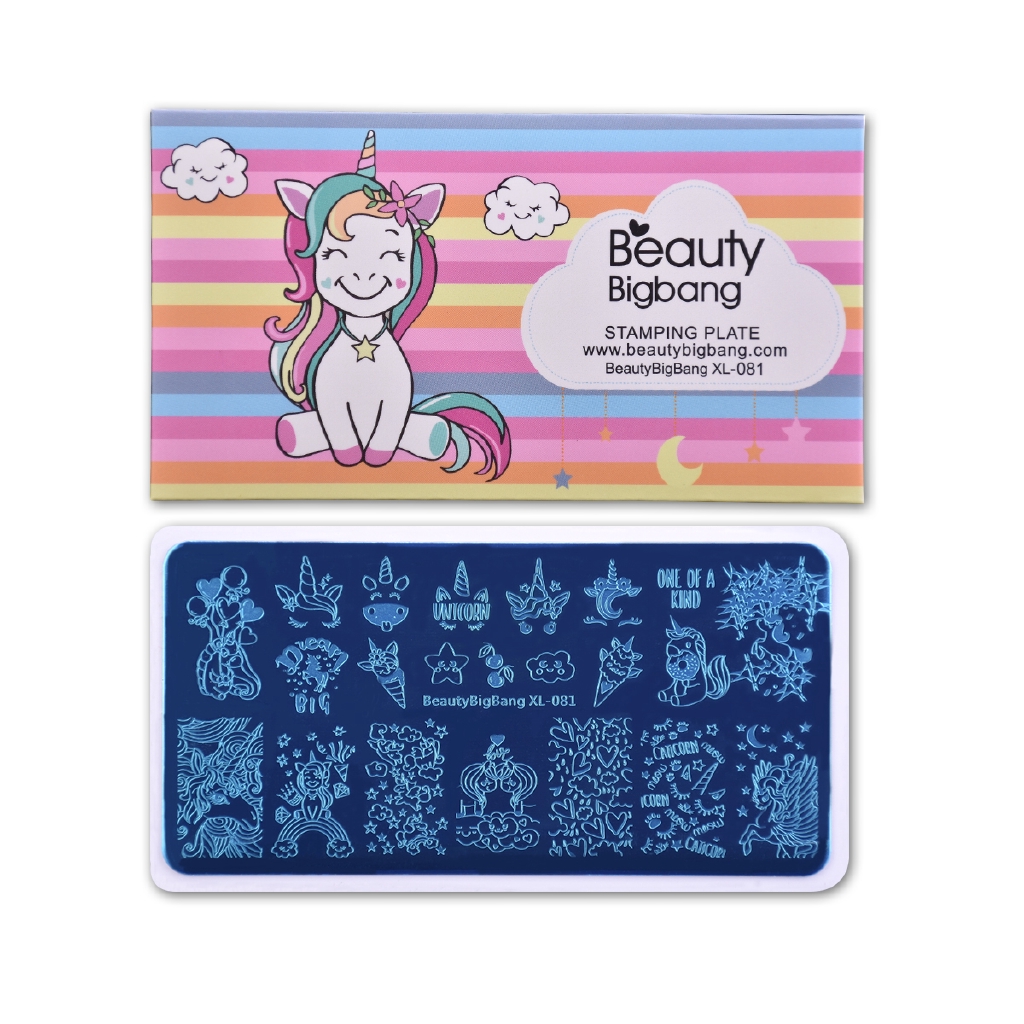 Ouyou Beautybigbang แผ่นแม่แบบสแตนเลสลายยูนิคอร์นสําหรับตกแต่งเล็บ ...