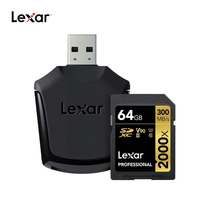 Lexar 2000X Memory Card 32 64 128 gb Class 10 U3 V90 4K SD Card 32GB ...