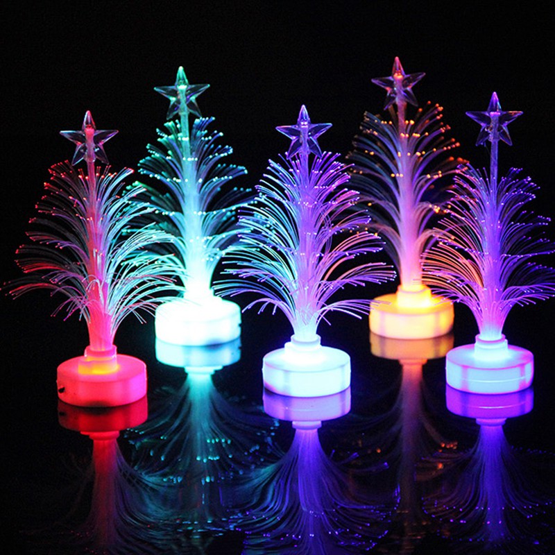 Colorful Fiber Optic LED Glowing Christmas Tree with A Top Star Suction ...
