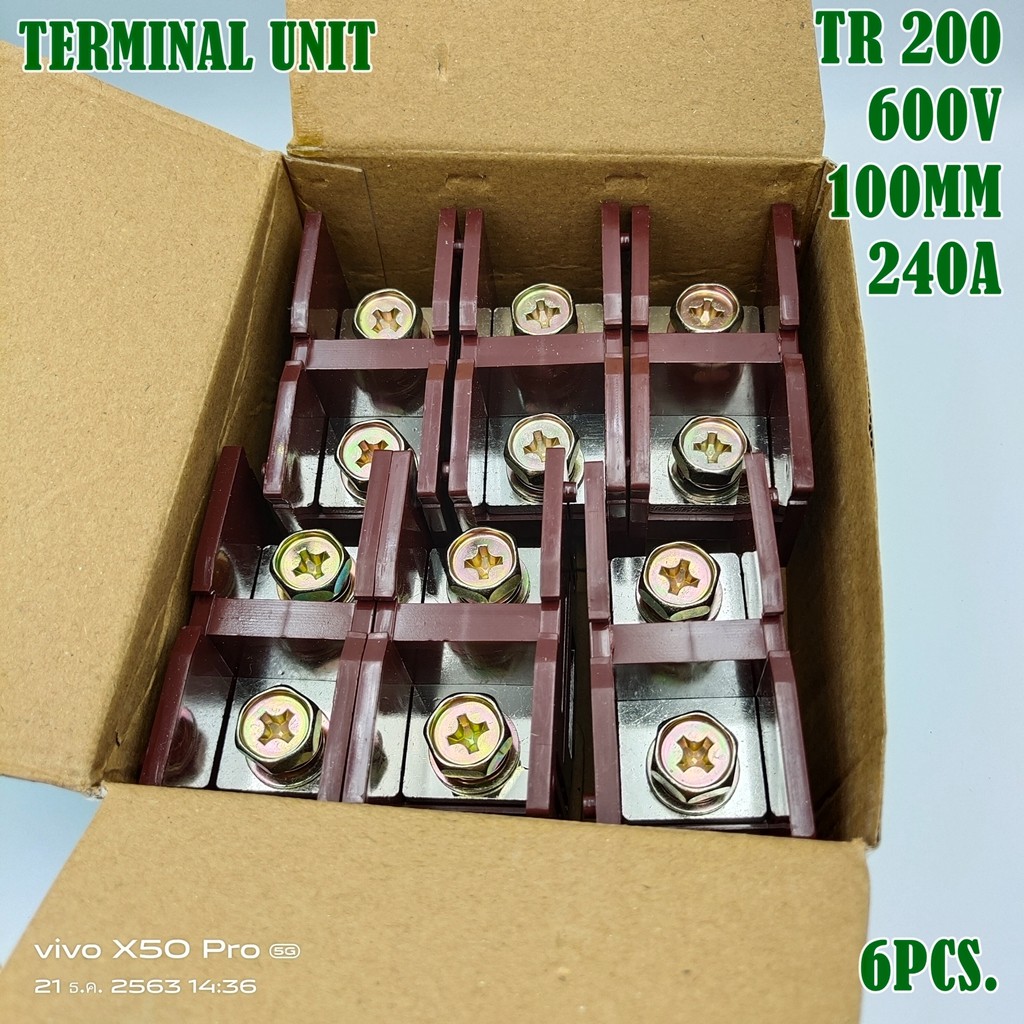 TR 200 TERMINAL UNIT เทอร์มินอลต่อสายขนาด 100mm² 600V 240A กล่องละ 6 ...