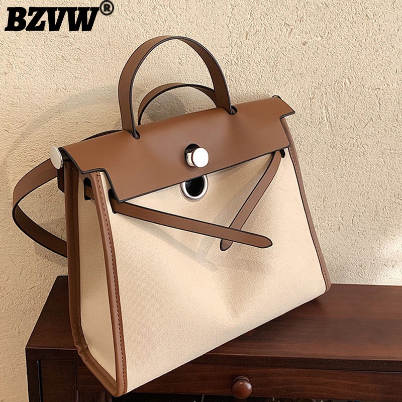 BZVW Texture Canvas Women39s Large Handbags 2022 Spring Versatile ...