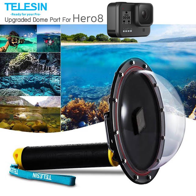 [ตัวแทนจำหน่าย ????????]Telesin Waterproof Dome Port ขนาด 6 นิ้ว of ...