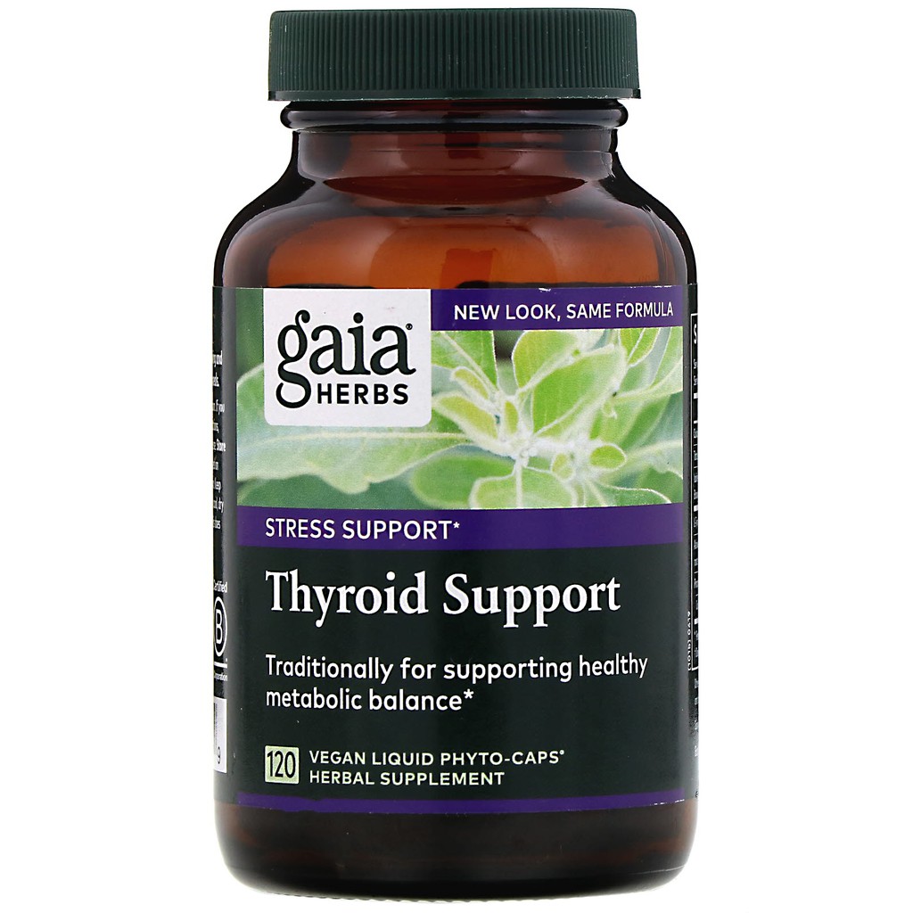 Gaia Herbs, Thyroid Support, 120 Vegan Liquid Phyto-Caps - genuine ...