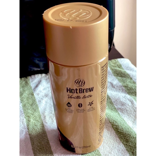 V BTS Hot Brew กาแฟพร้อมดื่ม รสชาติ Vanilla Latte 270ml - eib.p - ThaiPick