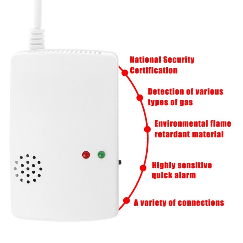 Gas Leak Detector Sensitivity Combustible Alarm Coal Natural Portable ...