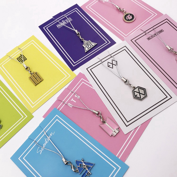hotKPOP BTS EXO GOT7 TWICE BLACKPINK NCT X1 SEVENTEEN Necklace Mobile ...