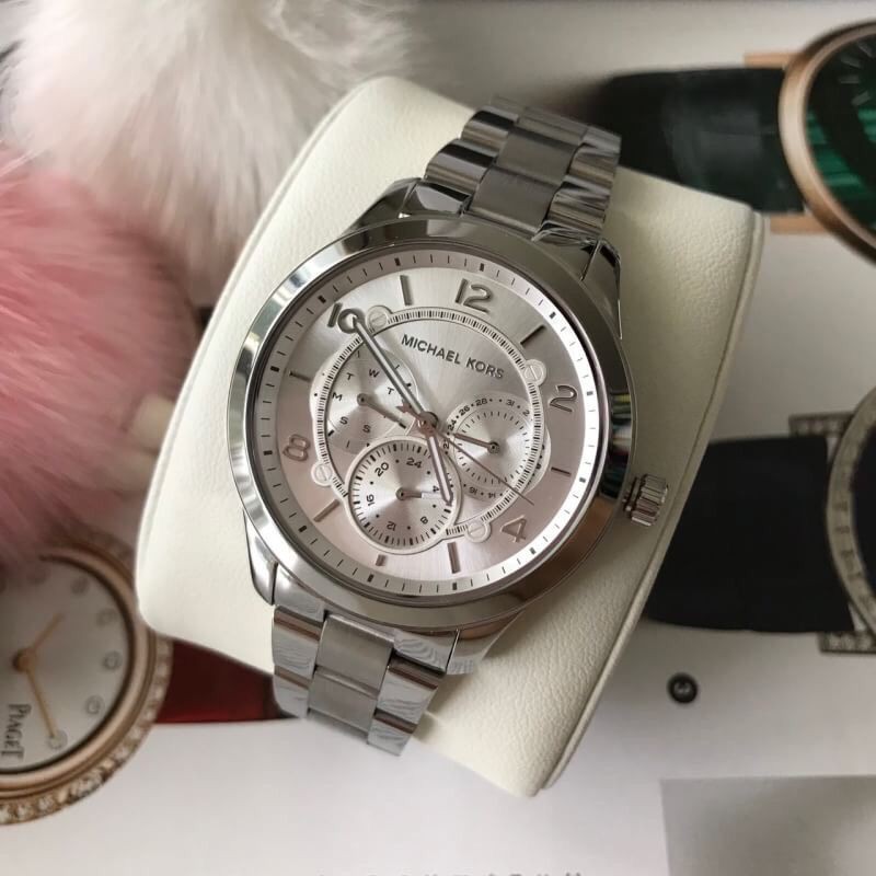 สด-ผ่อน) นาฬิกา สายสแตนเลสสีเงิน หน้าปัด สีเงิน MK6587 Michael Kors ...