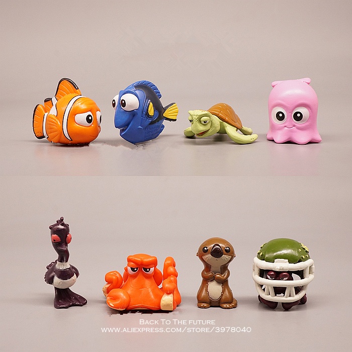 Disney Finding Nemo Dory 4-6cm 8pc/set mini PVC Action Figure Posture ...