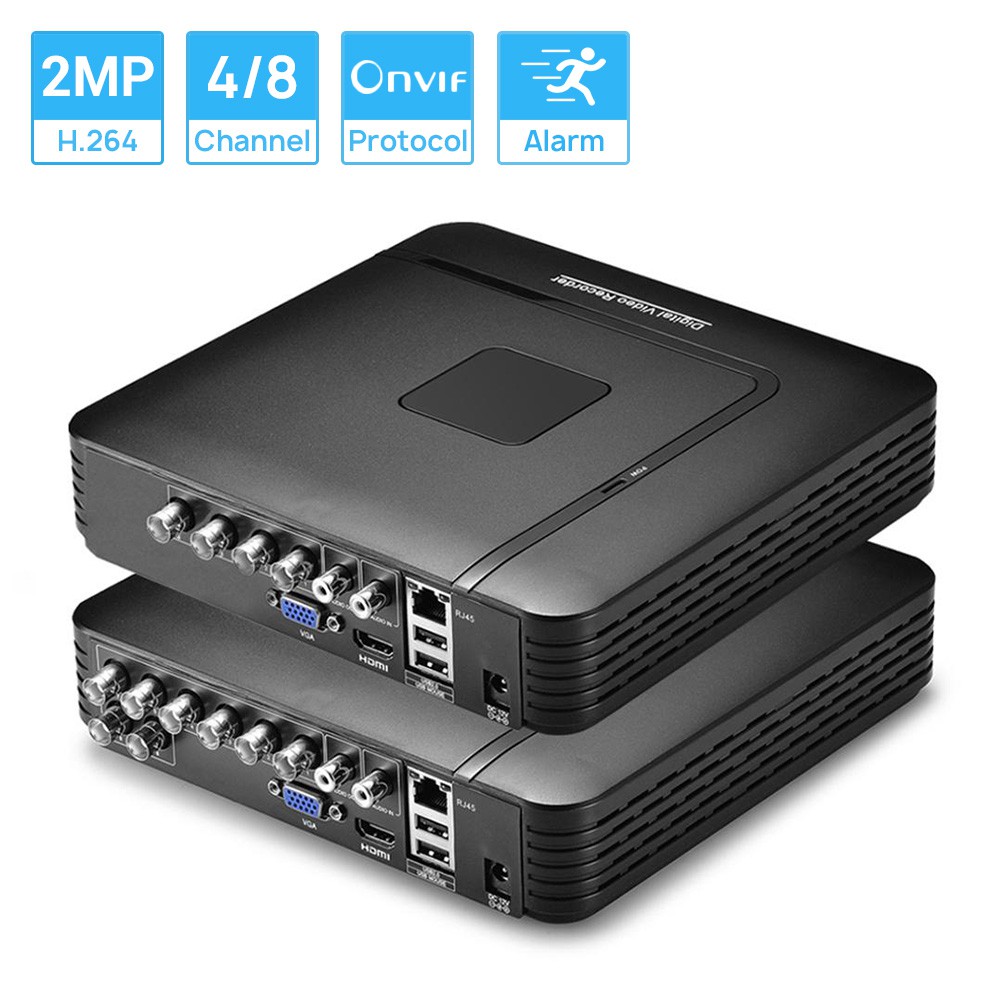 ☀M&J☀ 1080n HD 8CH Video Security Digital Recorder + 4pcs Analog ...