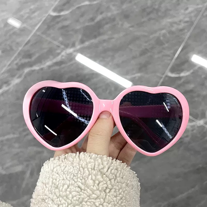 Magic789 Ins แว่นตากันแดด รูปหัวใจน่ารัก อินเทรนด์ ตลก พร็อพถ่ายภาพ ชายหาด แว่นตากันแดด พีช ...