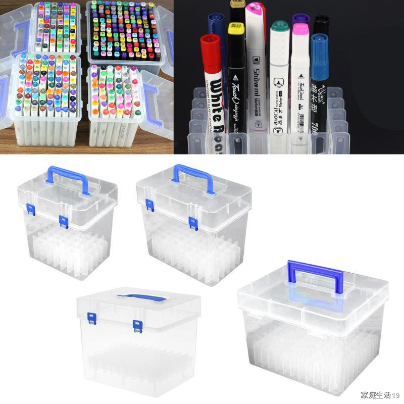 Transparent Marker Pens Storage Box Container Art Craft Tray Office ...