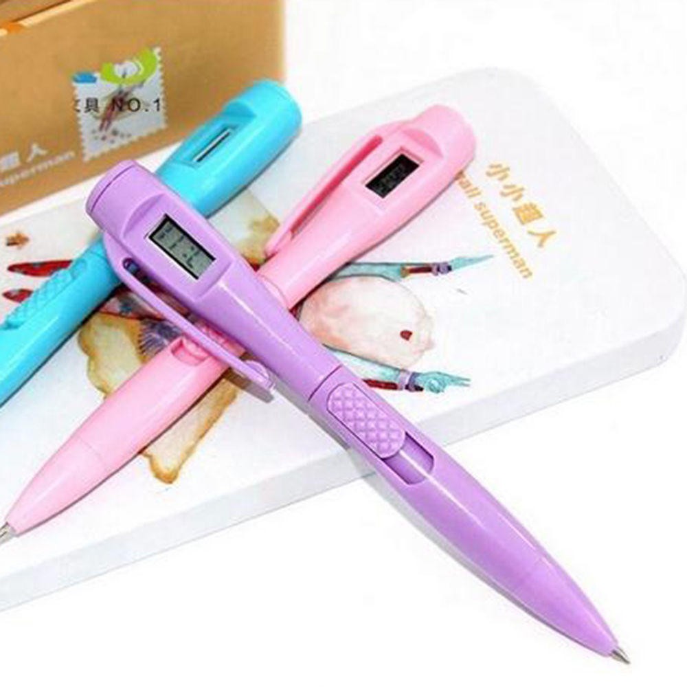 Creative 2 in 1 Digital Watch Ballpoint Pen Electronic Clock Pen ...