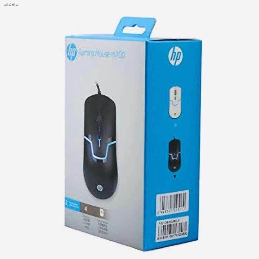 พร้อมส่งHP Gaming Mouse เมาส์เกมมิ่งมีไฟ รุ่น M100 (สีดำ)Black ...