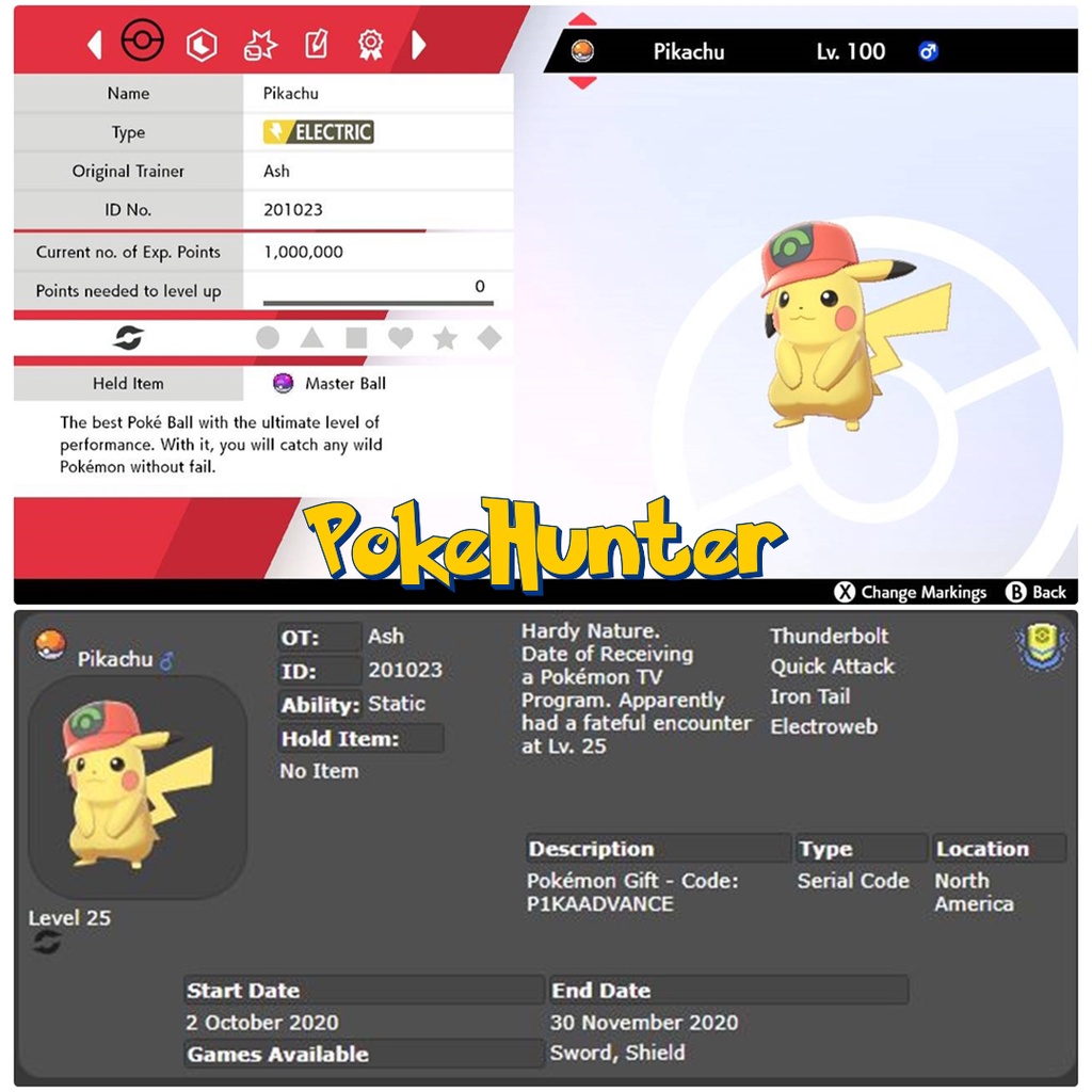 Pokémon Event Pikachu Wearing Ashs Caps - pokehunterth - ThaiPick