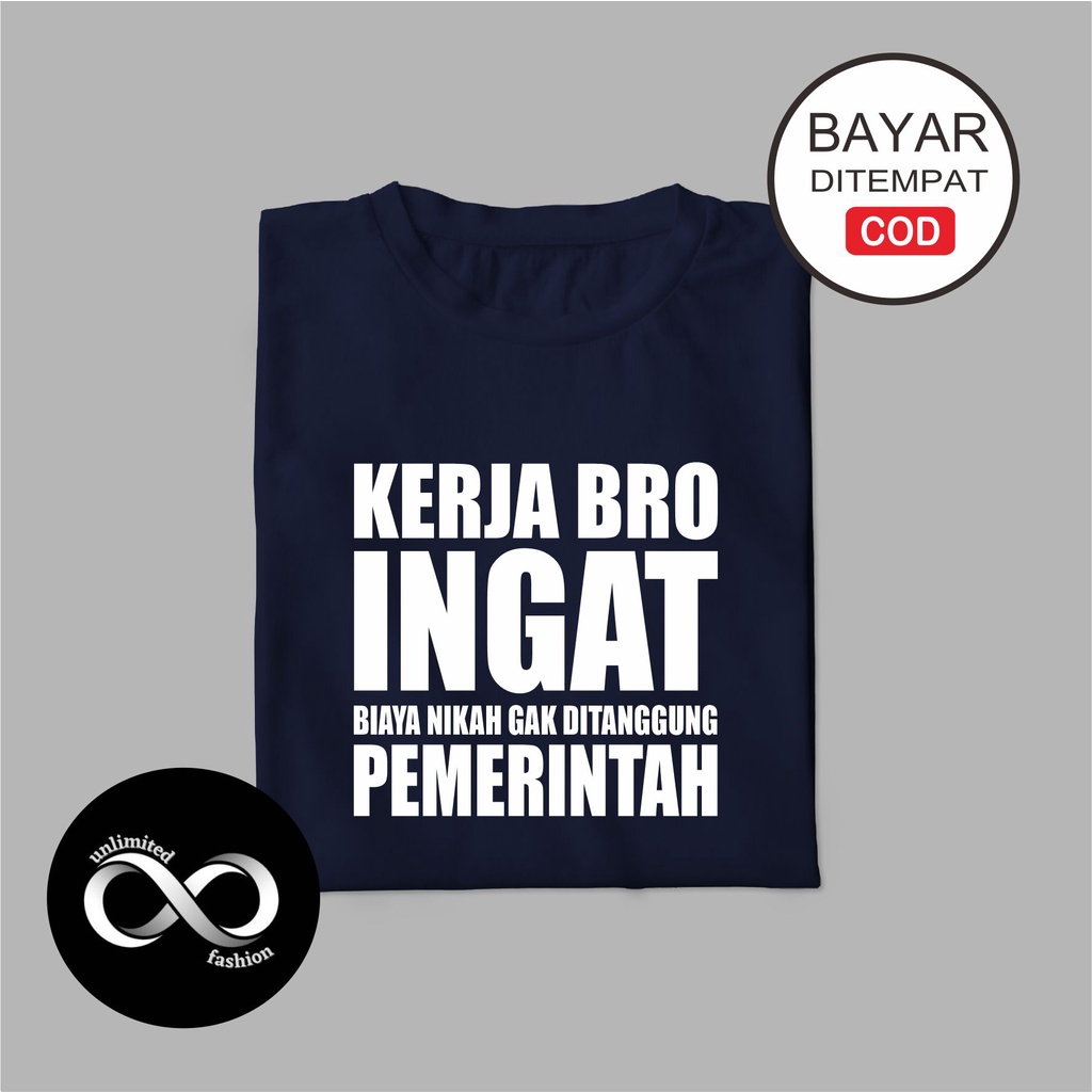 เสื้อยืดผ้าฝ้าย แขนสั้น พิมพ์ลาย Work BRO Remember Cost Married GA ...