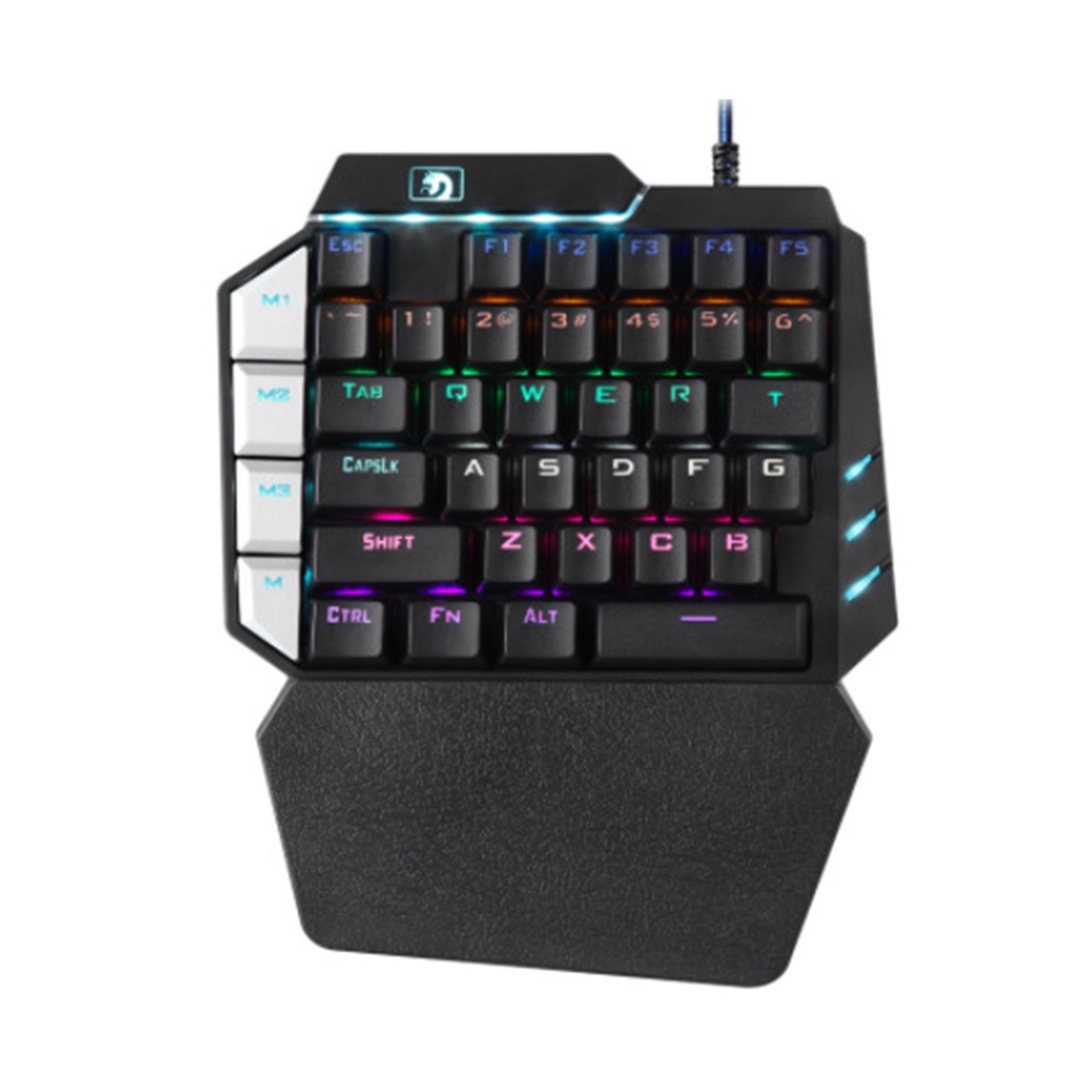 คีย์บอร์ด:38 Keys OneHanded Mechanical Wired Gaming Keyboard 7 Colors ...