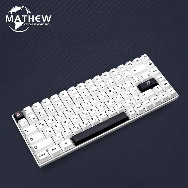BOW Keycap Minimalist White Keycaps with Sub Legend PBT sublimation ...