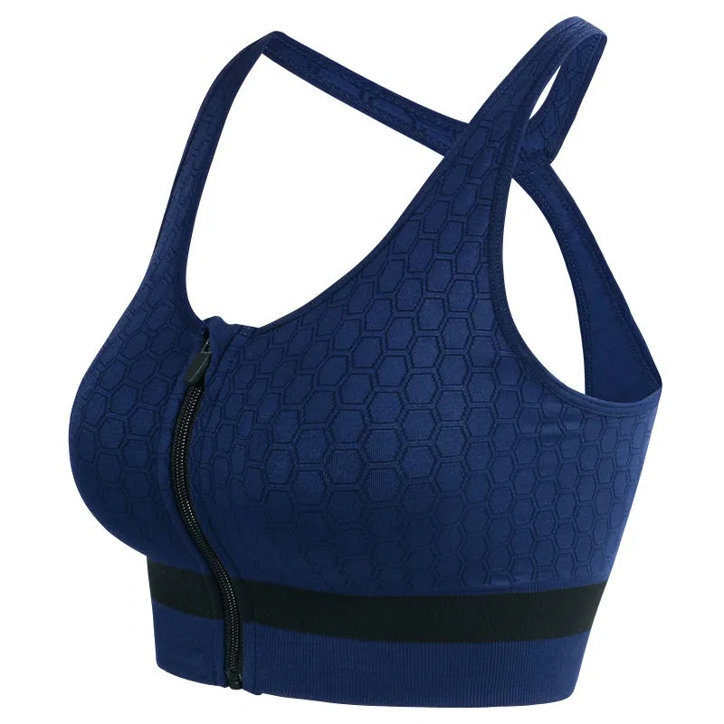 Go.SHARP Front Zipper Sports Underwear Women Shockproof Running ...