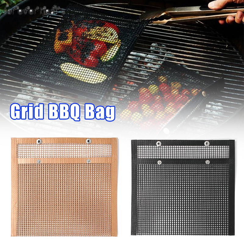Barbecue Grill Mat Set of 3 Cooking Grill Mat Mesh Anti-Adhesive ...