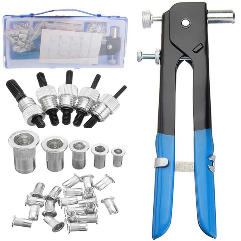 106Pcs M3-M8 Blind Rivet Nuts Threaded Insert And Rivet Tool Riveter ...