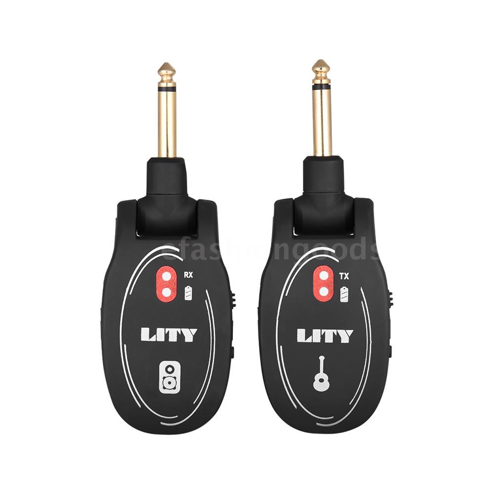 SWIFF WS50 UHF Wireless Guitar Transmitter Receiver System 50M Transmission Builtin Rechargeable ...