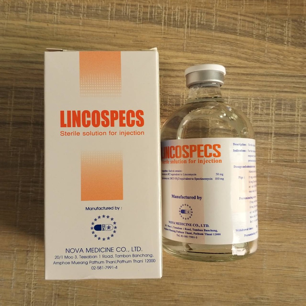 Lincospec ลินโคสเปคซ์ ลดการติดเชื้อสำหรับสัตว์ ขนาด 100ml - anyongrseyoshop - ThaiPick