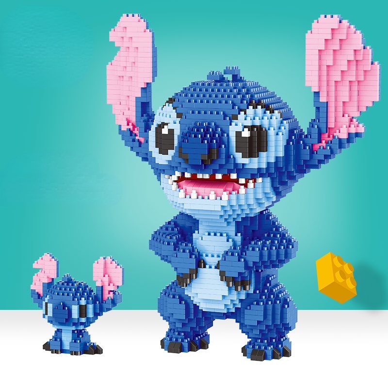 In StockDisney39s Stitch Miniature Building Blocks DIY Cute Cartoon 3D ...