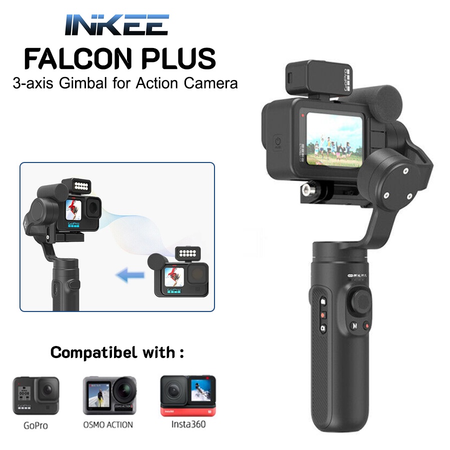 ใหม่ล่าสุด INKEE FALCON PLUS 3-Axis กันสั่น 3 แกนสำหรับกล้อง Action ...