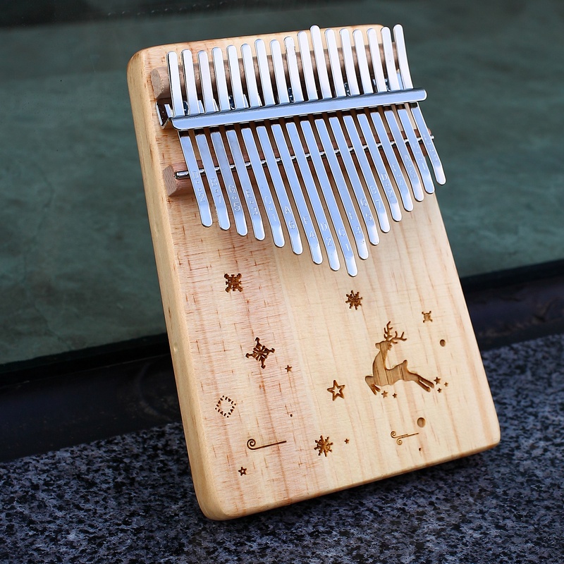 KERUS Kalimba Thumb Piano 17 Keys with mahogany Wood Portable Mbira ...